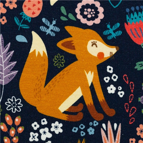 Fox in Forrest On Darkblue Jogging - Tyger - Symaskinsexperten